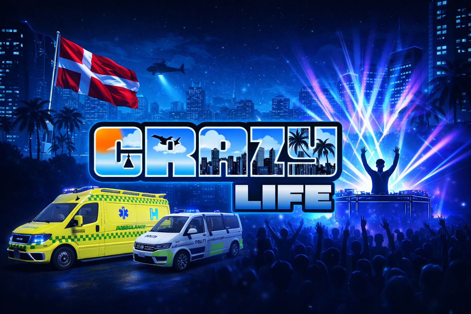 CrazyLifeRP – Dansk FiveM RP Server med Events & Fællesskab